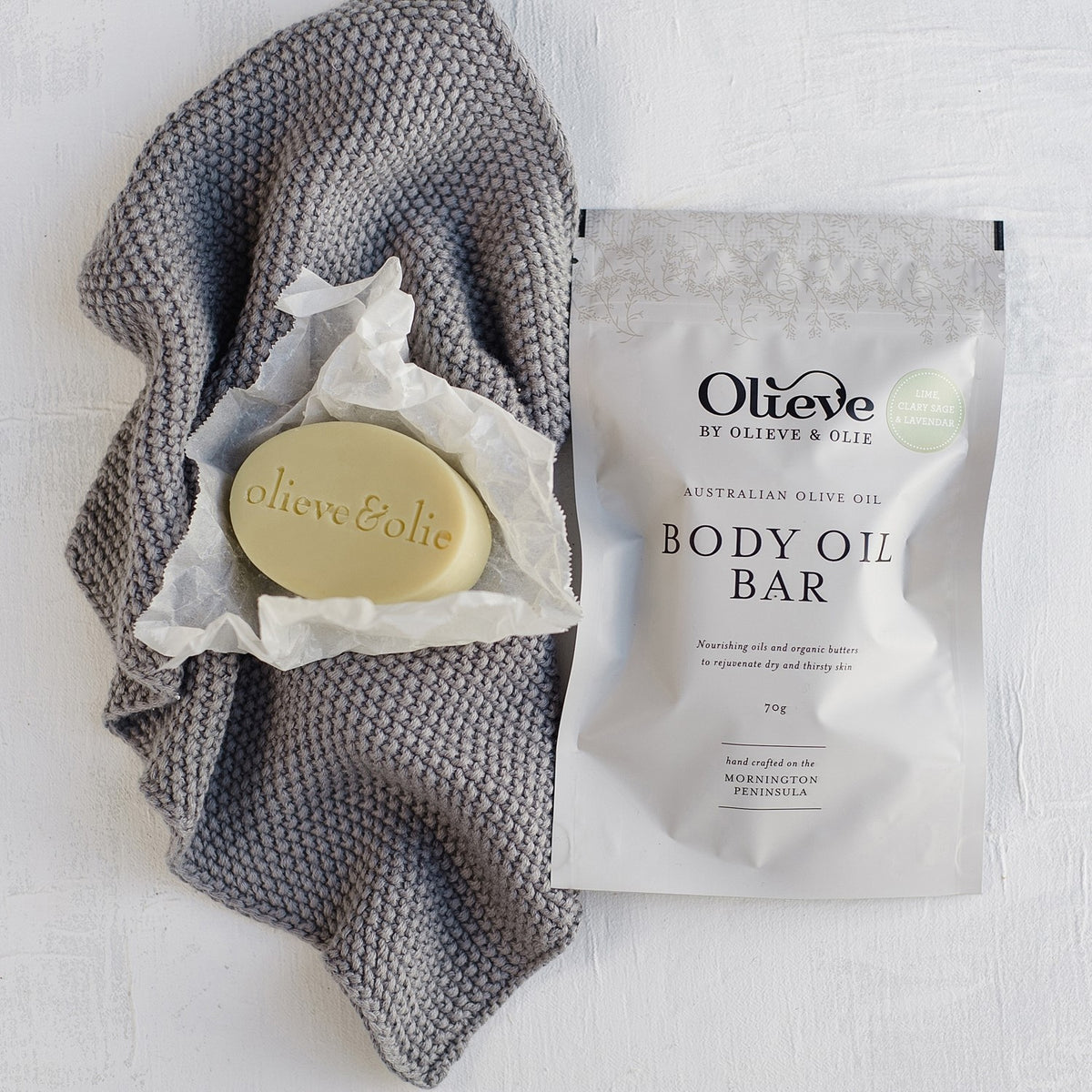 Body Oil Bar | Lime, Clary Sage & Lavender | Olieve and Olie | Green ...