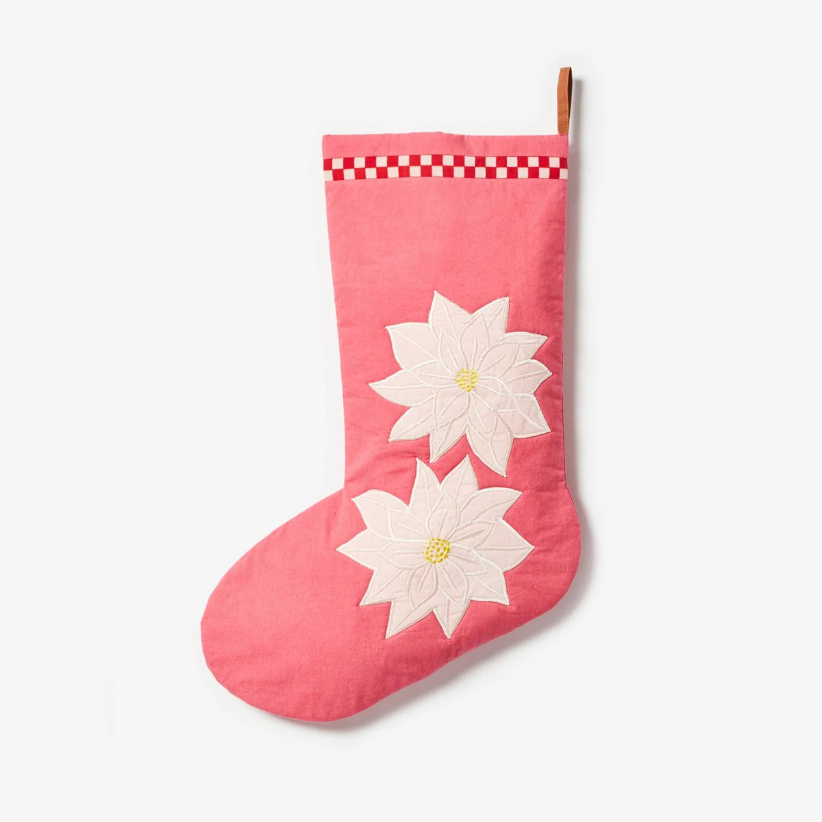 Christmas Stocking | Poinsettia Pink | Bonnie and Neil | Green Door ...