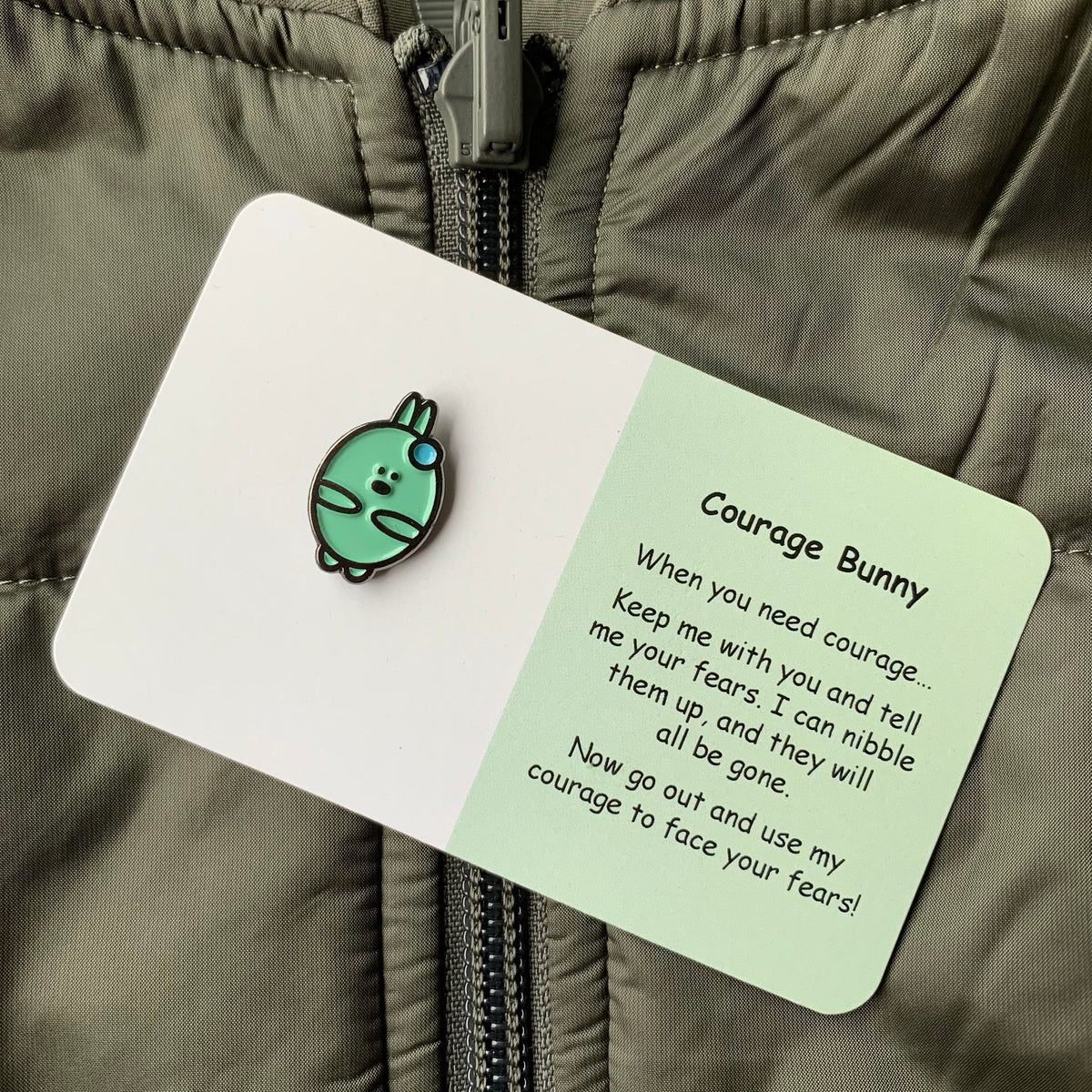 Courage Bunny | Mental Wellbeing Lapel Pins by Little Joys by Amelie ...
