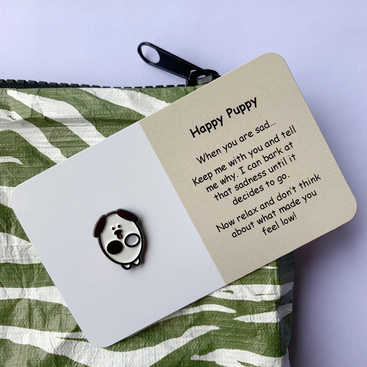 Happy Puppy | Mental Wellbeing Lapel Pins by Little Joys by Amelie ...
