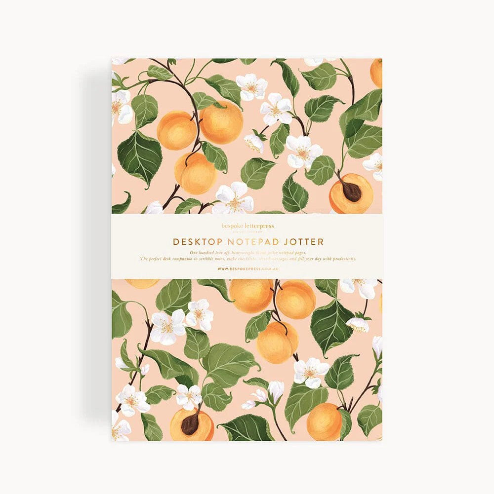 Notepad Jotter | Peaches | Bespoke Letterpress | Green Door Decor ...