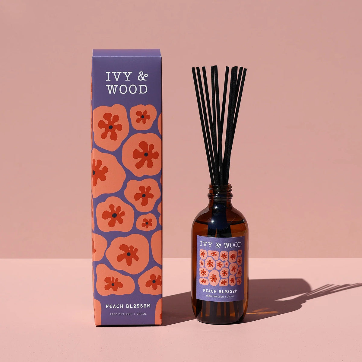 Reed Diffuser | Peach Blossom | Ivy & Wood | Green Door Decor | Diffusers
