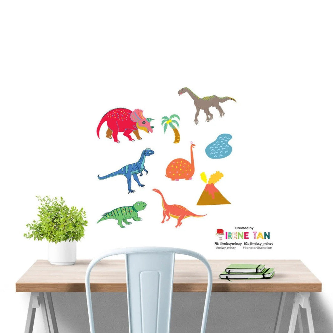 Wall Decals A4 Sheet - Dinosaurs | Missy Minzy | Green Door Decor ...