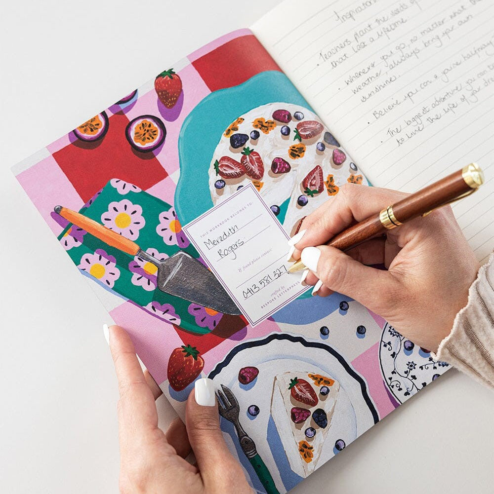 'Passionfruit Pavlova' Workbook | Bespoke Letterpress | Green Door ...