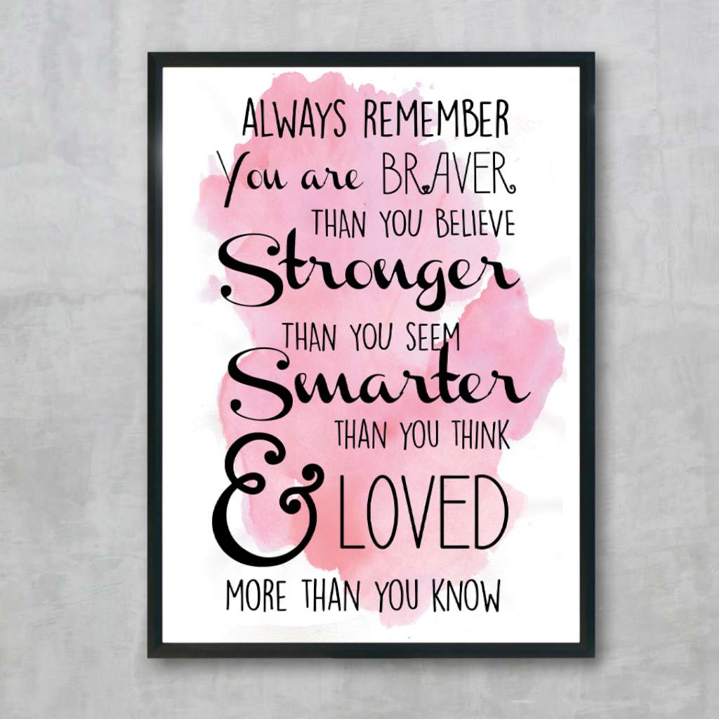 'Always Remember - Pink' Print | Susan Kerian | Green Door Decor | Art ...