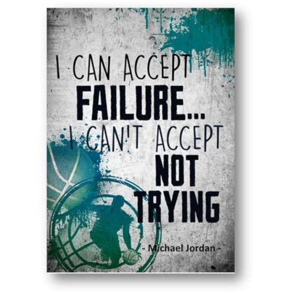 I Can Accept Failure - Michael Jordan – Green Door Decor